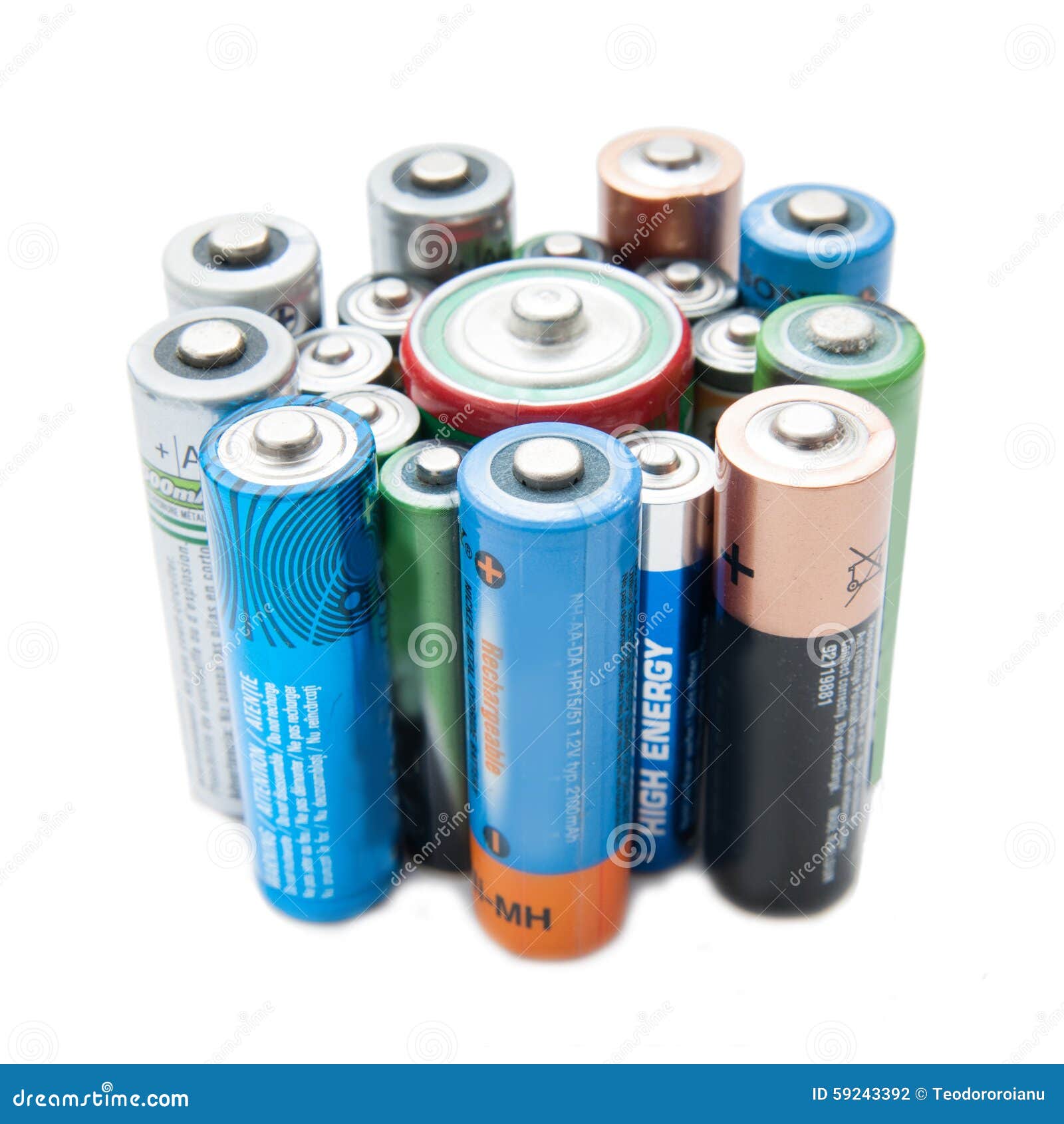 Batteries stack stock photo. Image of negative, amps - 59243392