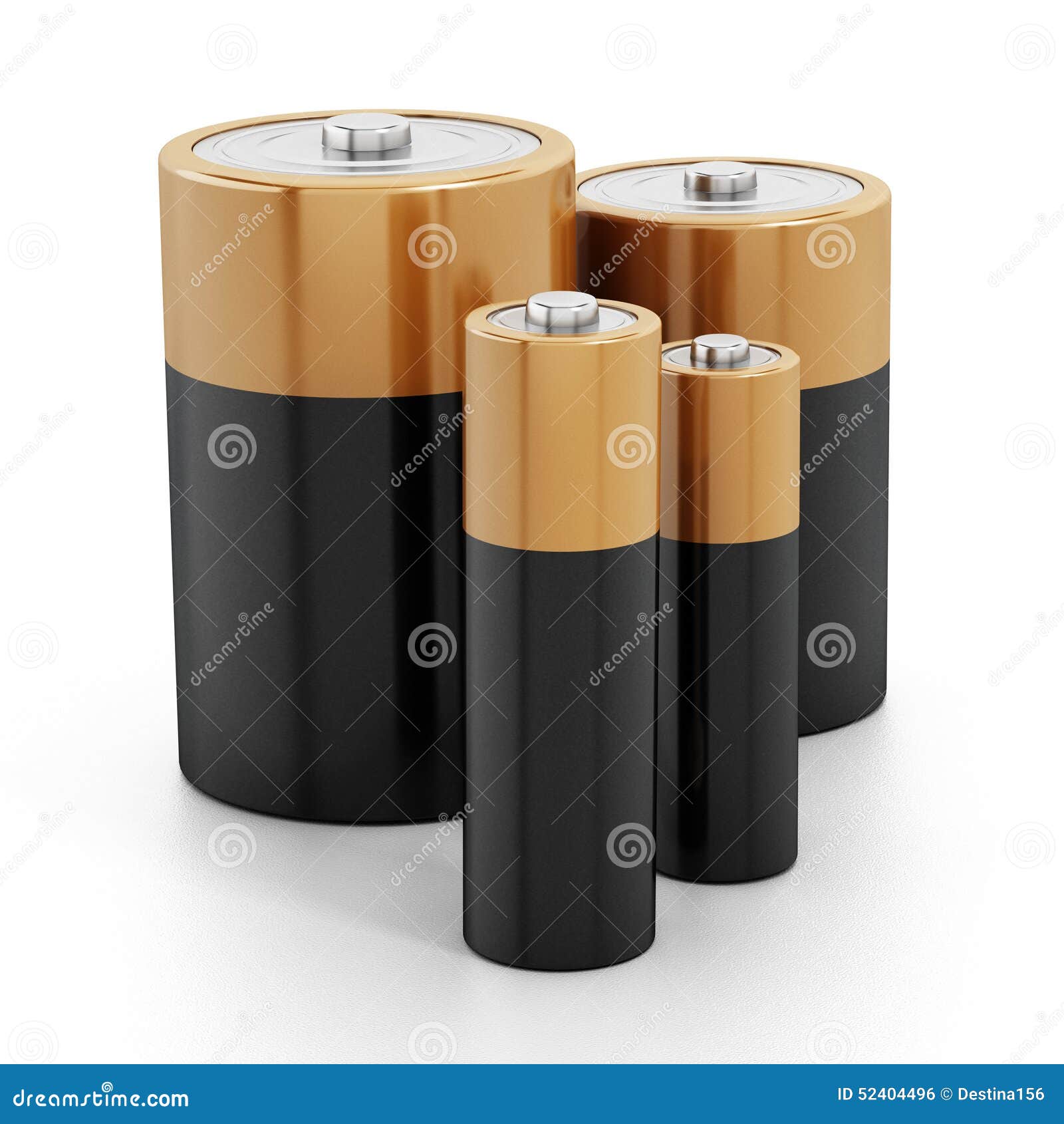 Batteries Stack Isolated on White Background Stock Photo - Image of ...