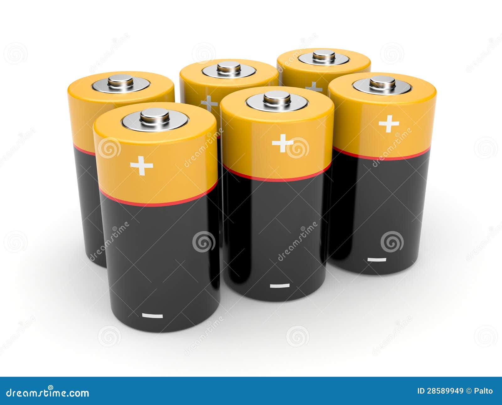 Batteries on a White Background Stock Illustration - Illustration of ...