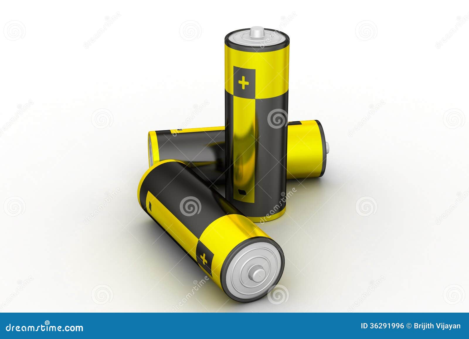 Batteries in White Background Stock Illustration - Illustration of mass ...