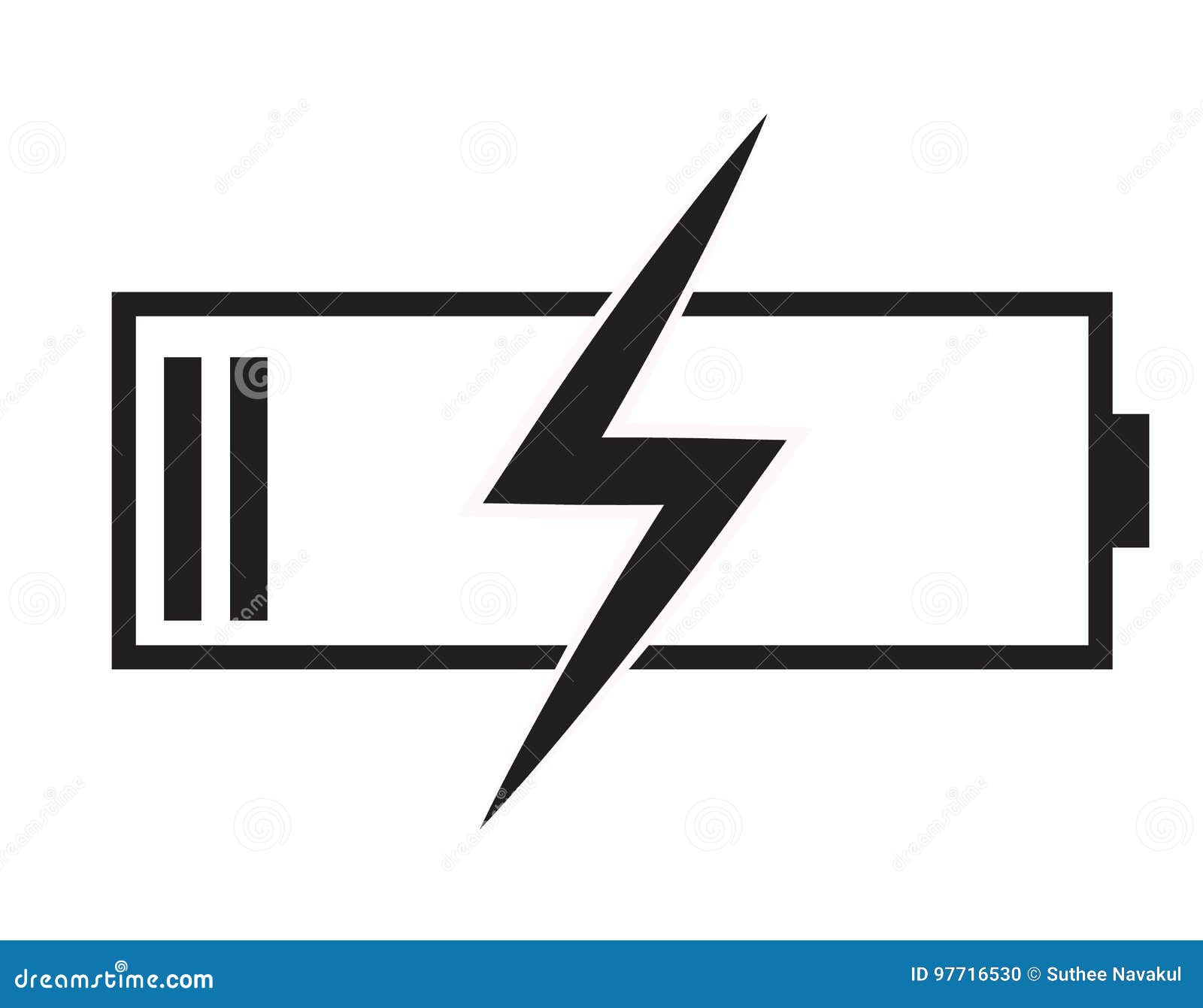 Batterij Het Laden Pictogram Op Witte Achtergrond Stock Illustratie ...