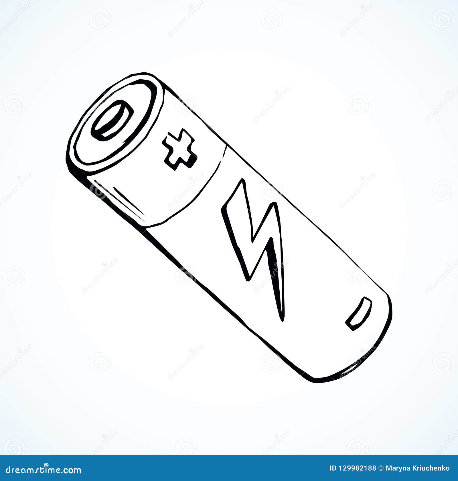 Batterij Vector tekening vector illustratie. Illustration of bewerkbaar ...