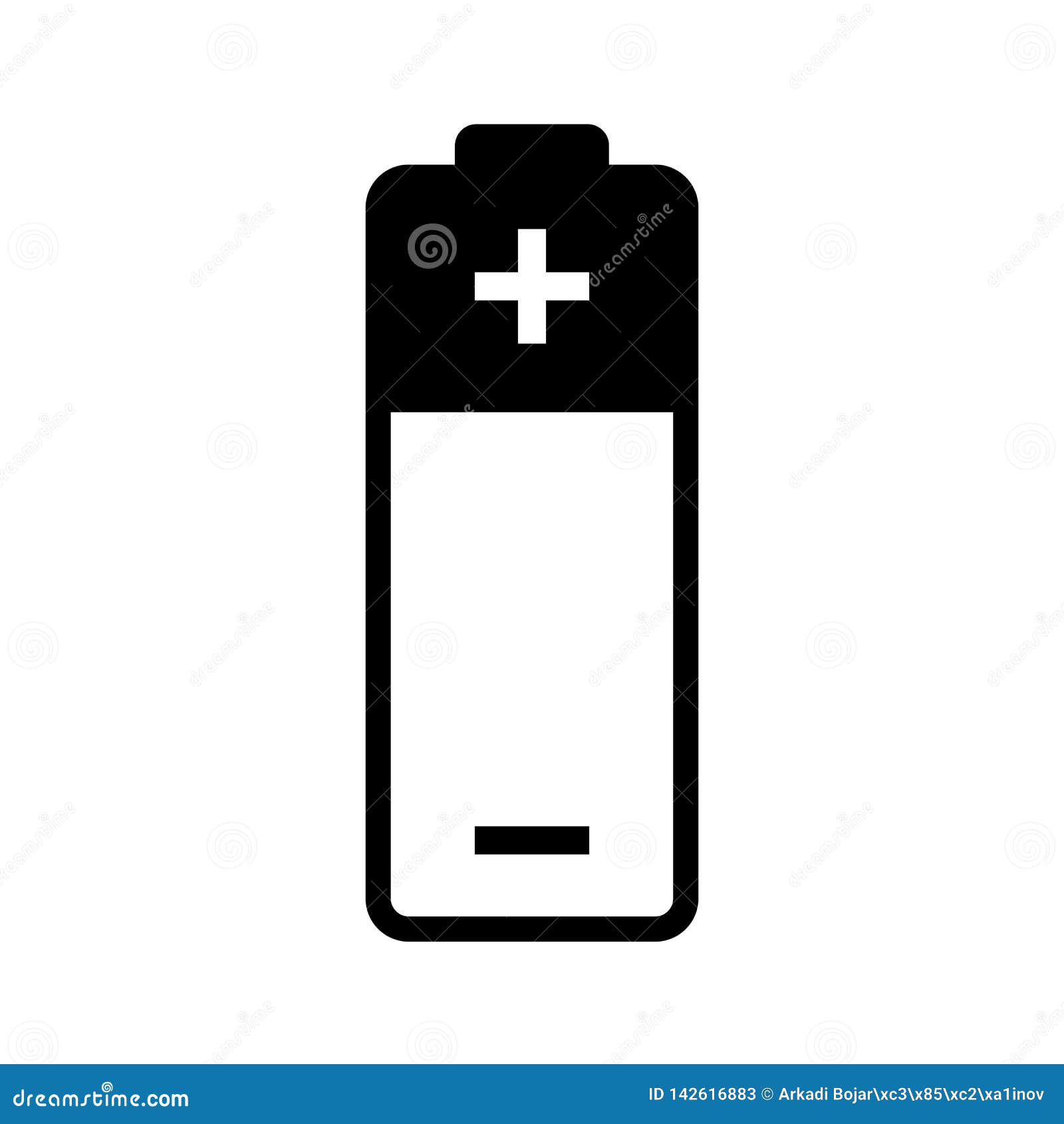 Batterij vectorpictogram vector illustratie. Illustration of ...