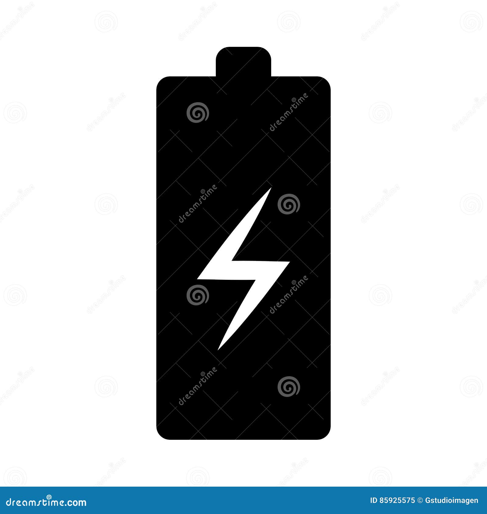 Batterij Vlak Geïsoleerd Pictogram Vector Illustratie - Illustration of ...