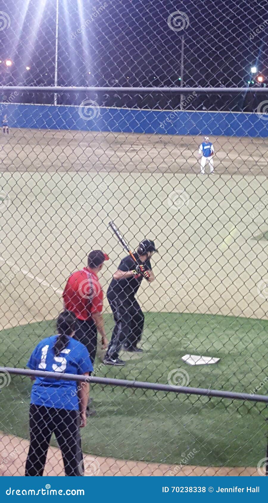 Batters up! editorial stock photo. Image of coed, softball - 70238338
