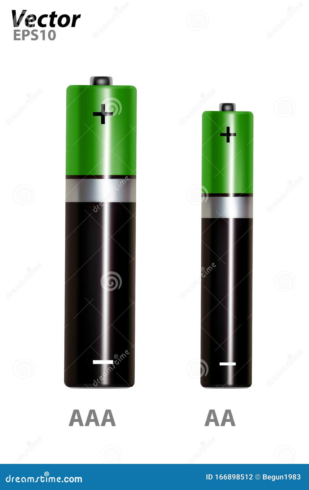 Battery AAA Finger in the Vector. Stock Vector - Illustration of object ...