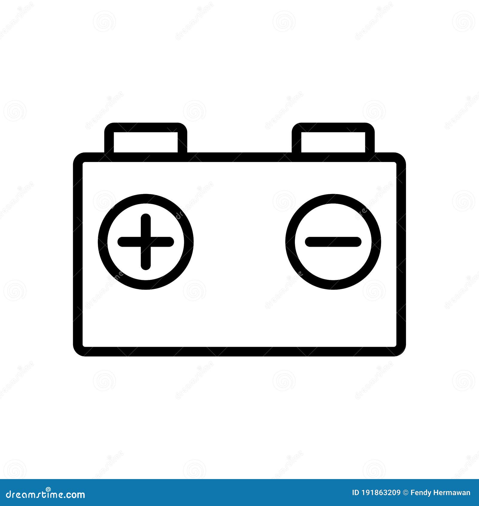 Accu/battery. Simple Flat Illustration Cartoon Vector | CartoonDealer ...