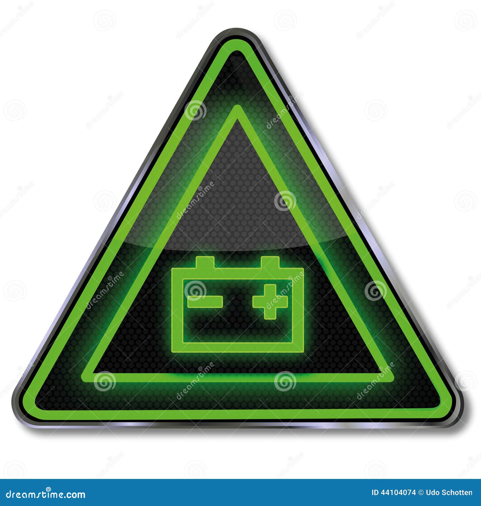 Battery and Beware of Electric Shock Stock Vector - Illustration of ...