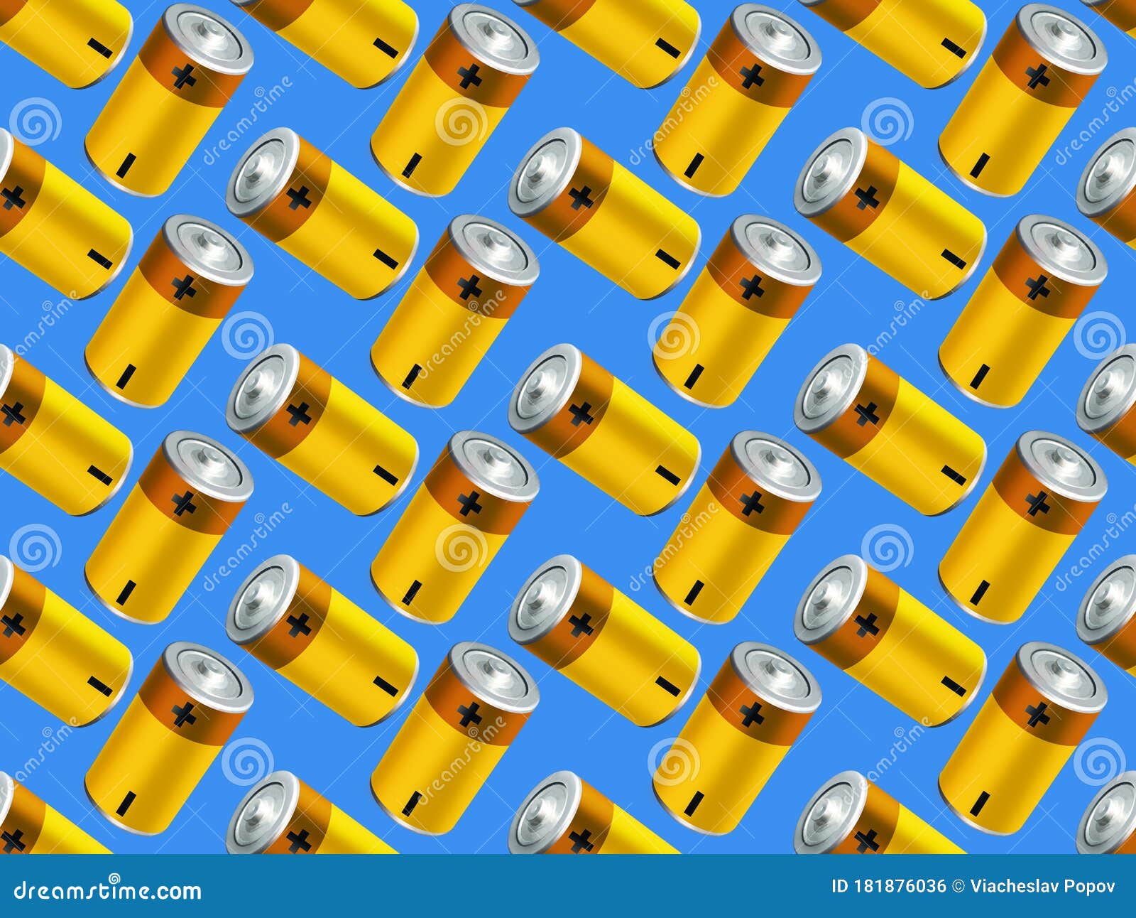 Battery on a Blue Background Stock Photo - Image of object, steel ...