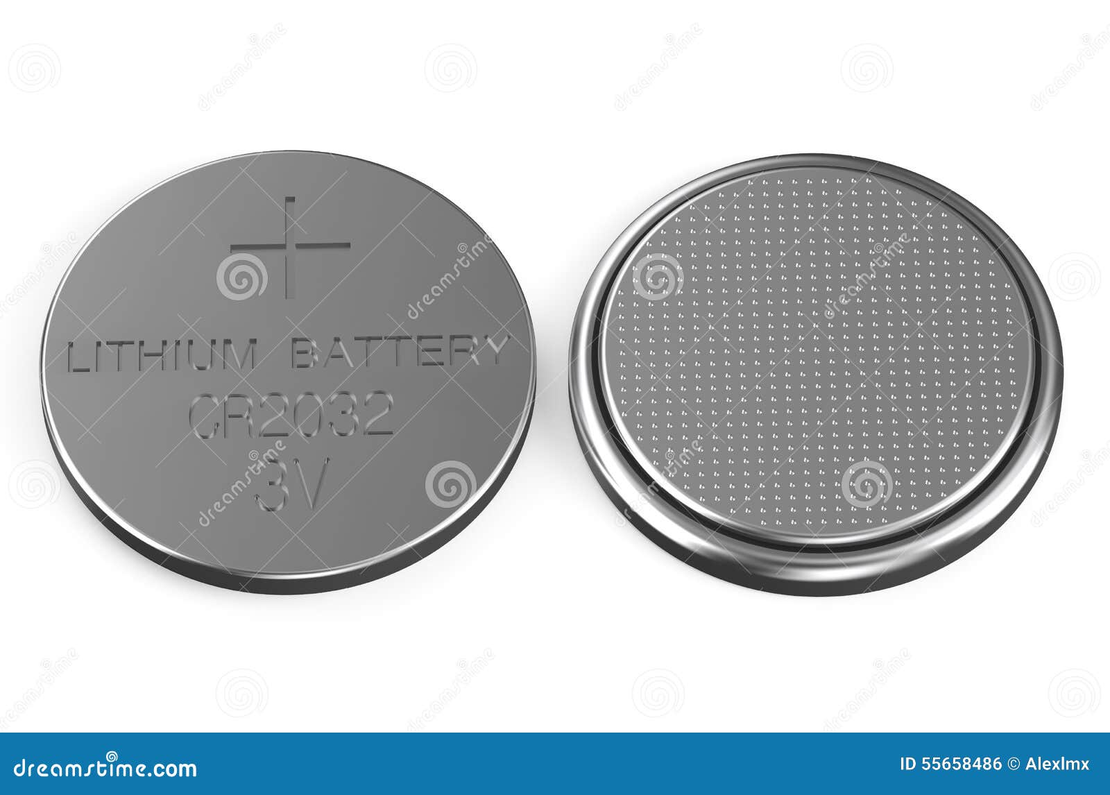 Battery Buttons Top and Bottom Views Stock Illustration - Illustration ...