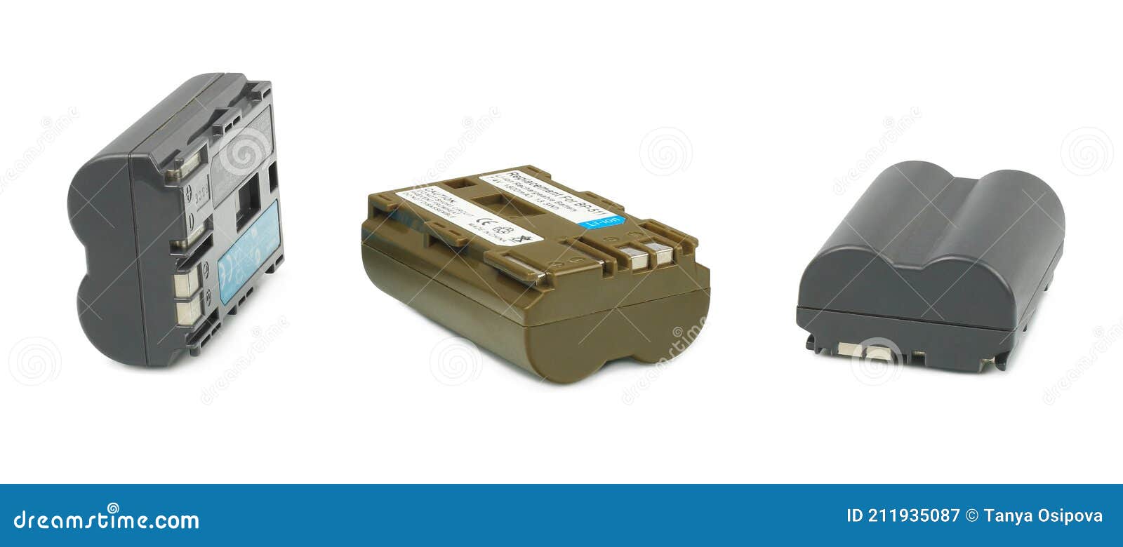 The Battery for the Camera Isolated on White Background Stock Image ...