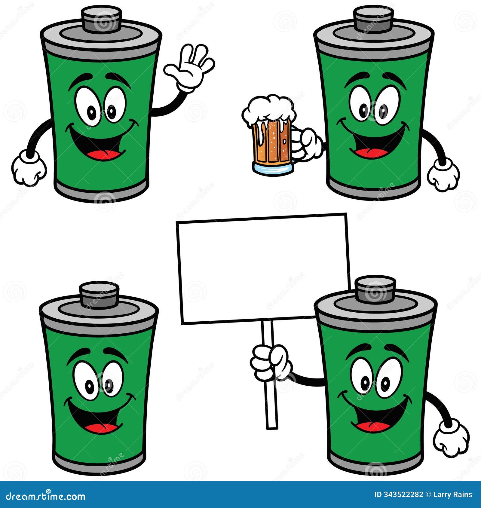 Battery Character Looking At Question Mark Symbol Royalty-Free Cartoon ...