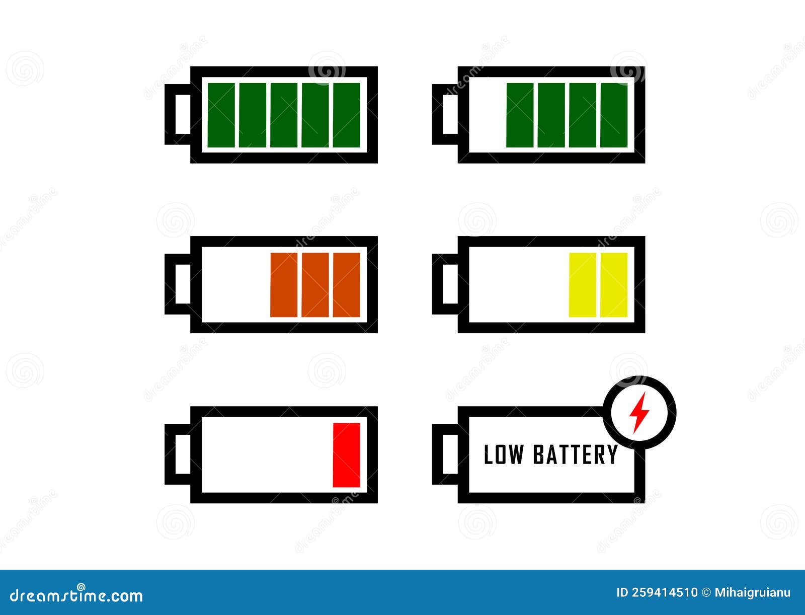 Full Charging Power. Accumulator Indicator Stock Vector - Illustration ...