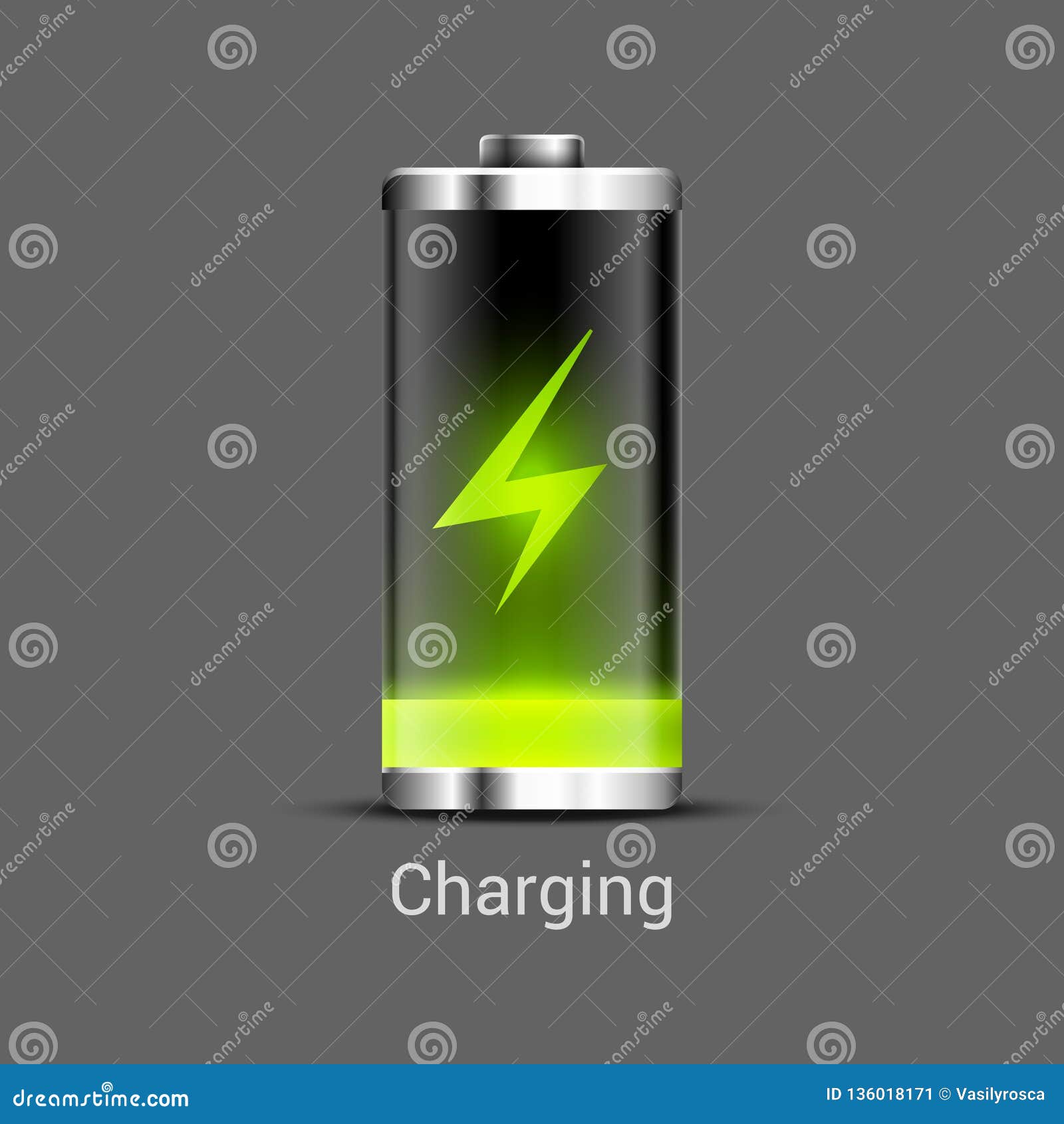 Battery Charge Energy Power Icon. Vector Battery Recharge Design Energy ...