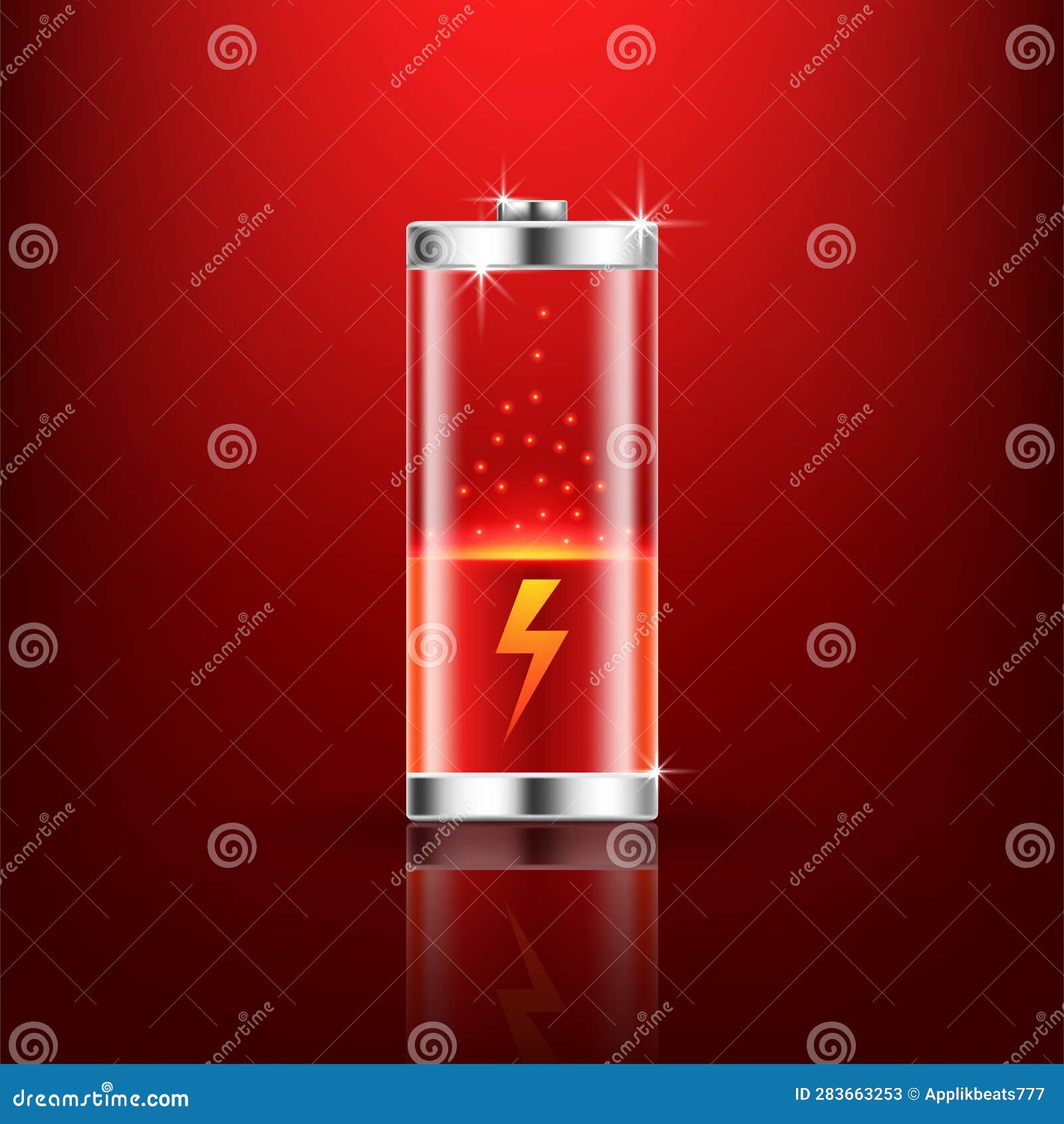 Battery Charge Full Power Energy Level Stock Vector - Illustration of ...
