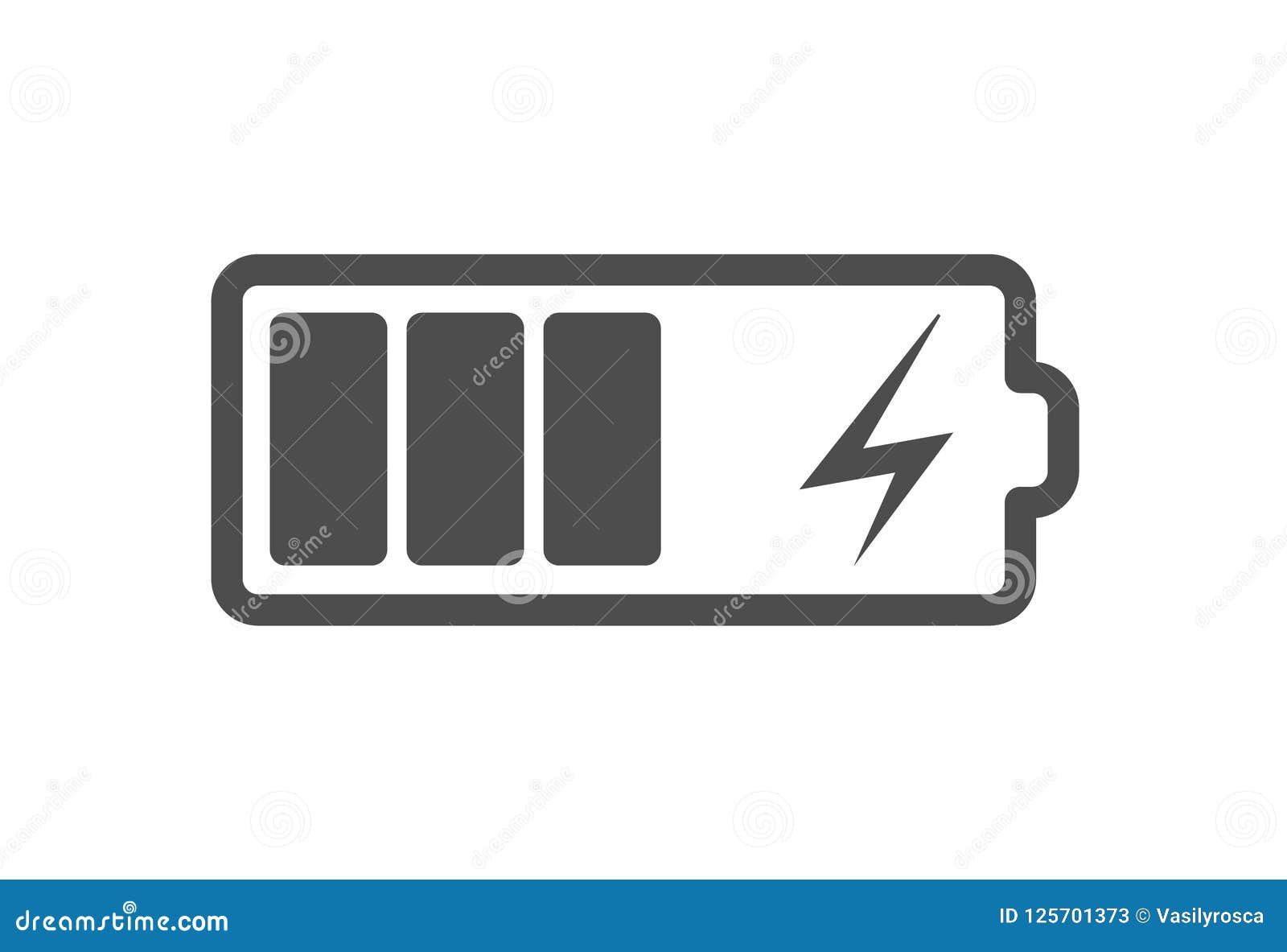 Battery Charge Icon, Vector Electrical Power Charger. Flat Accumulator ...