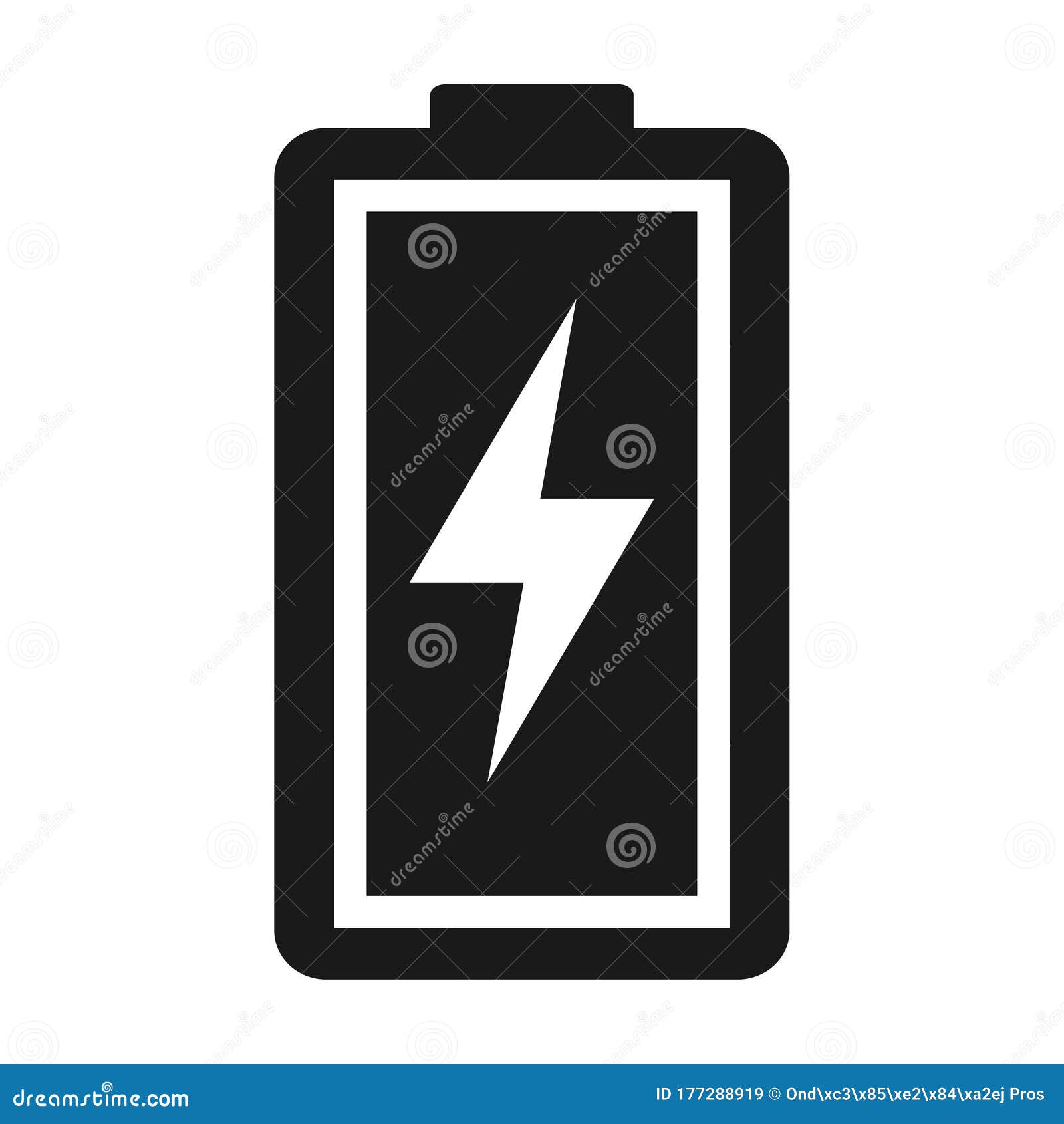 Battery Charge Indication Icon. Vector Illustration Isolated on White ...