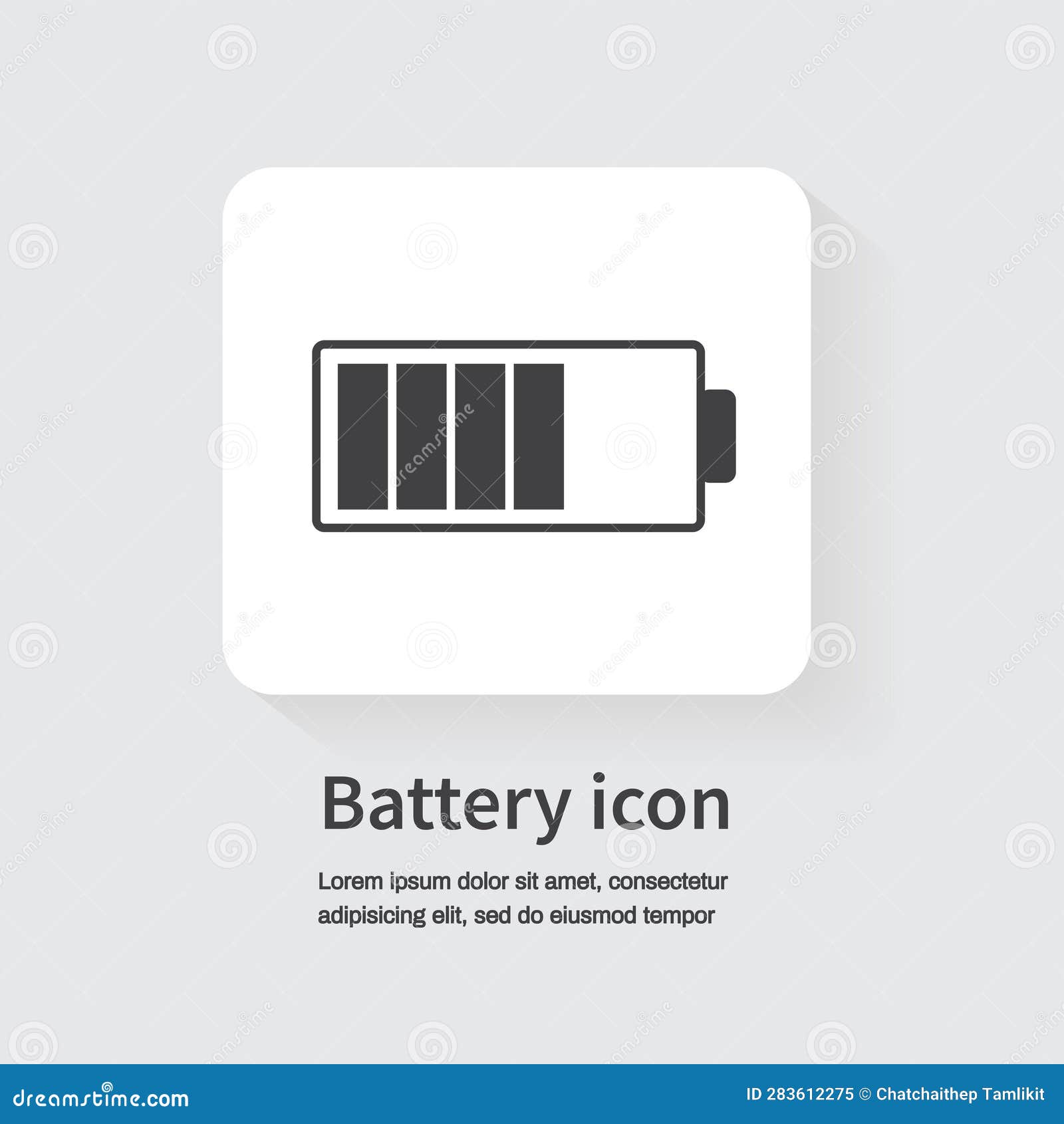 Battery Charge Indicator Icon. Design for Apps and Websites. Vector ...