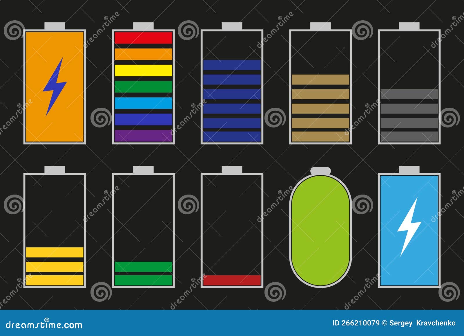 Battery Charge Indicator Icon. Level Battery Energy. Vector ...