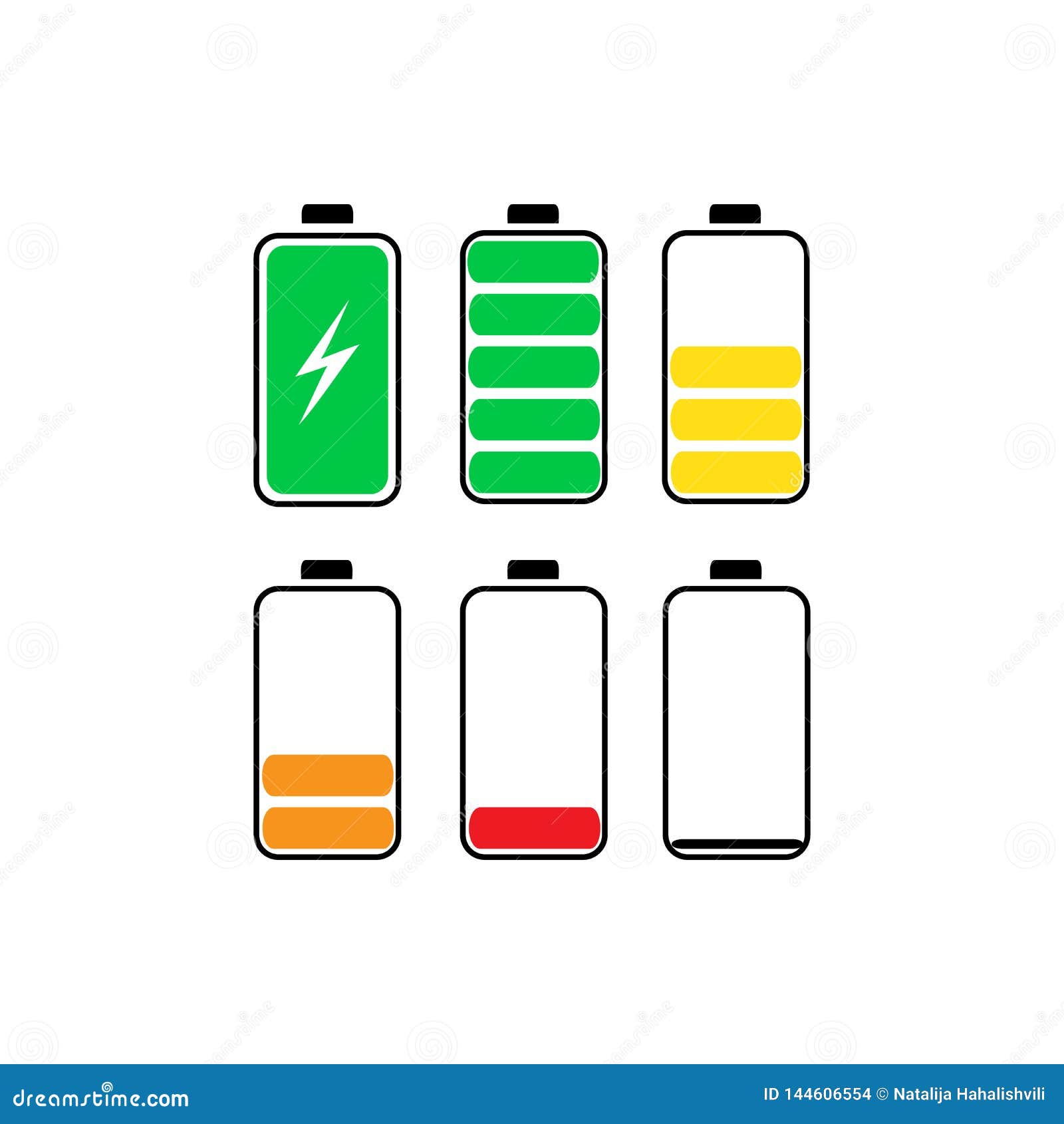 Battery Charge Indicator Icons, Vector Stock Vector - Illustration of ...