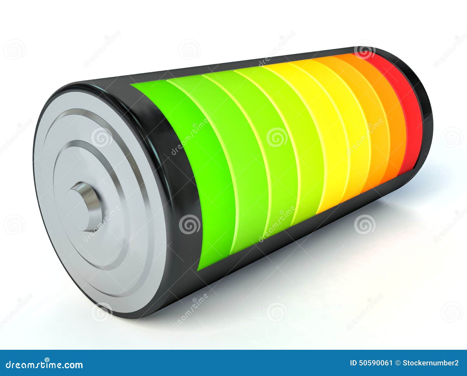 Battery Charge Level Indicators Isolated on White Stock Illustration ...