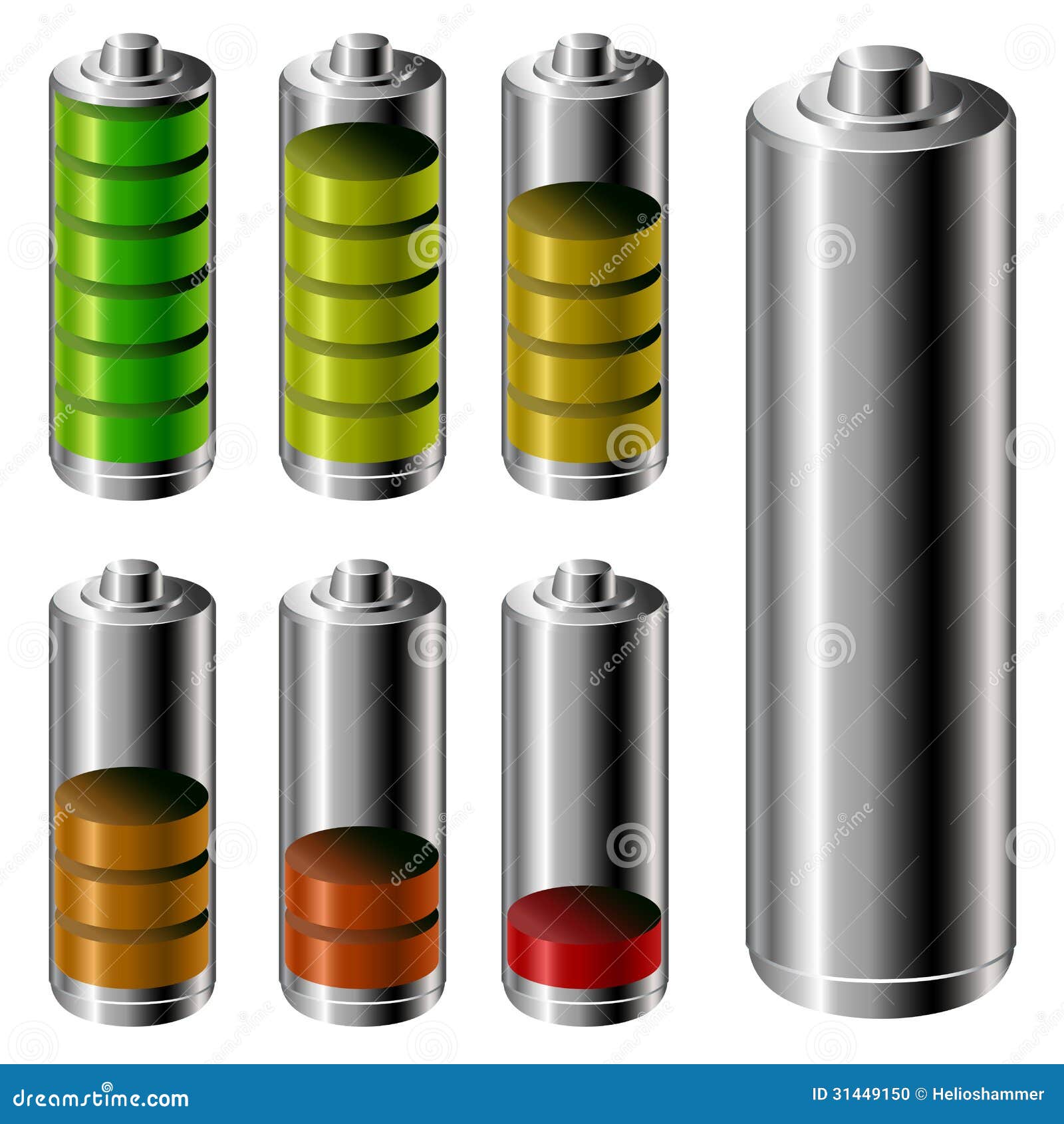 Battery Charge Indicator Animation. Rechargeable Batteries Charging ...