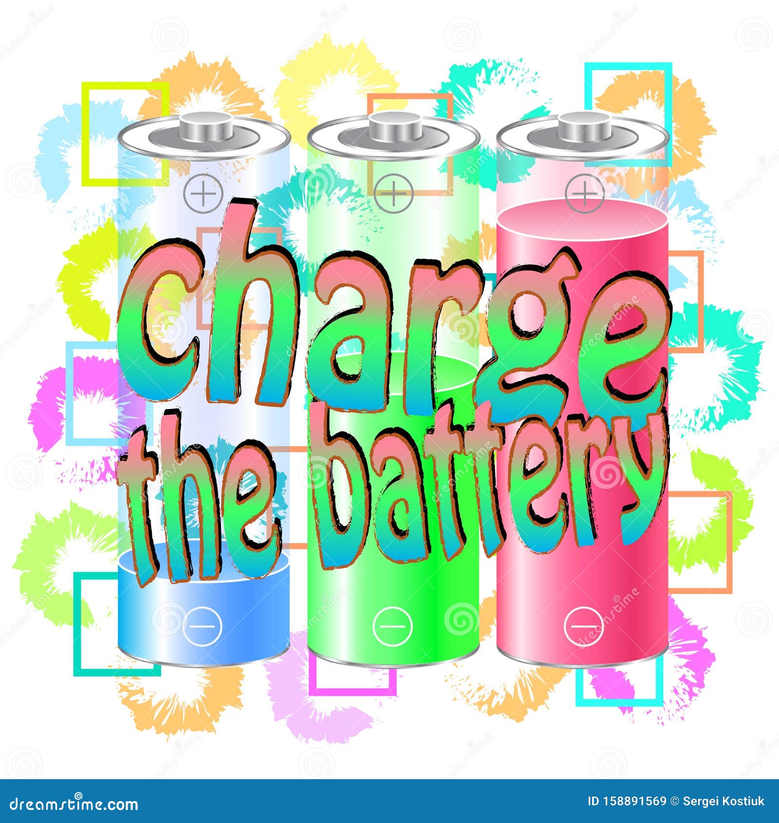 Battery Charge Status Vector Illustration. Stock Vector - Illustration ...