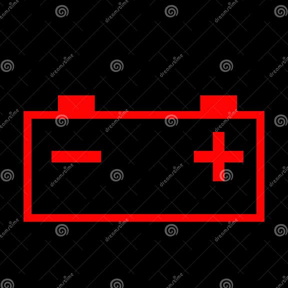 Battery Charge Warning Light Color - 1 Stock Illustration ...