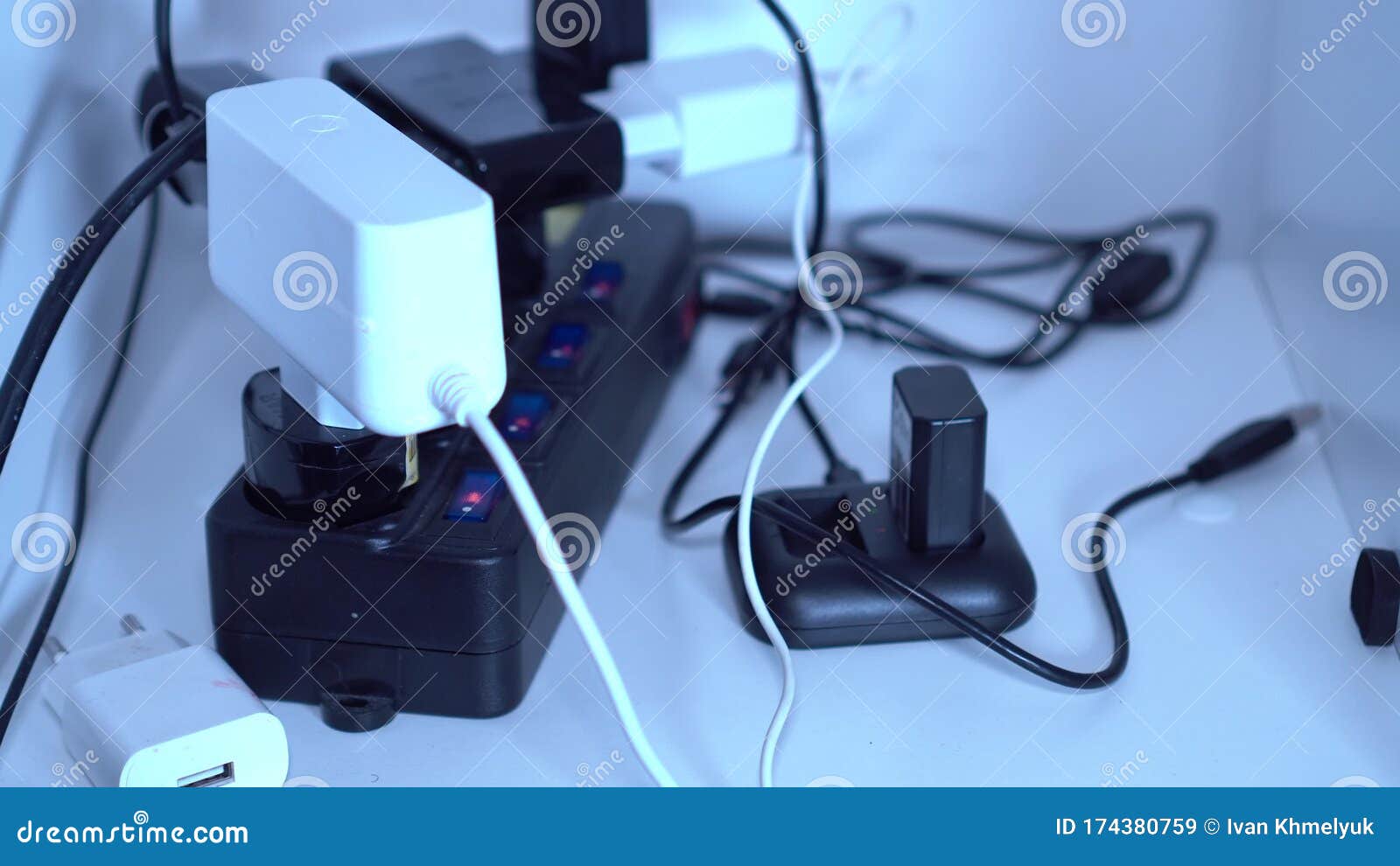 Battery Charged in the Middle of Messy Wires Stock Video - Video of ...