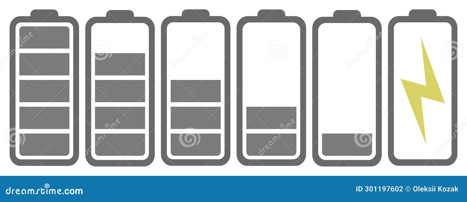 Battery Charges in Black. Battery Charge Indicator Icons, Vector ...