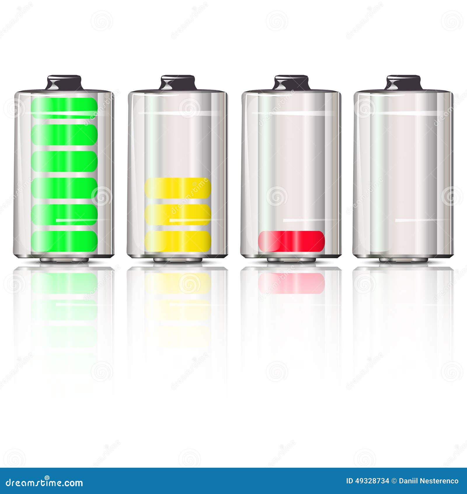 Four AA Batteries Royalty-Free Stock Image | CartoonDealer.com #39773074