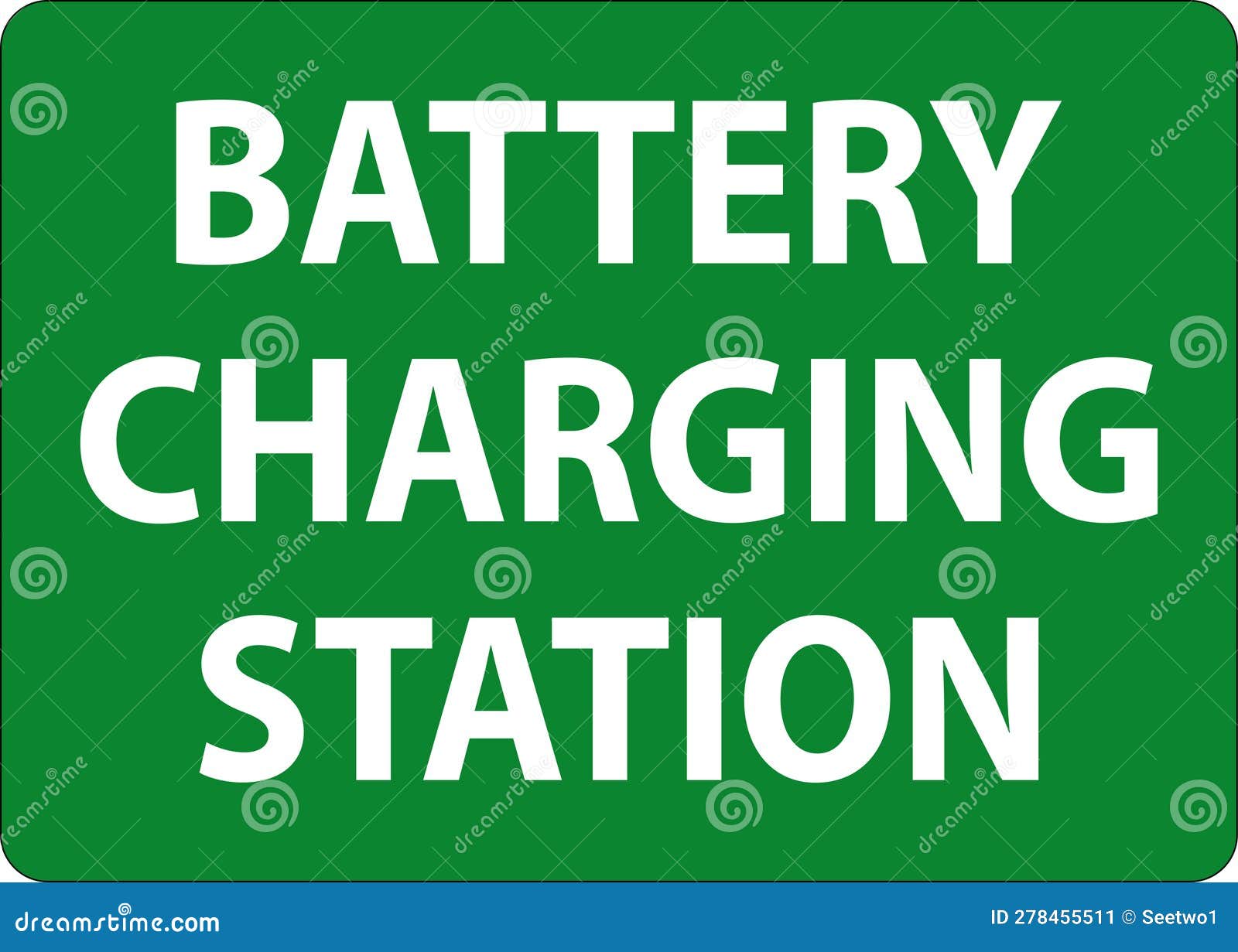 Battery Charging Area Sign Battery Charging Station Stock Vector ...