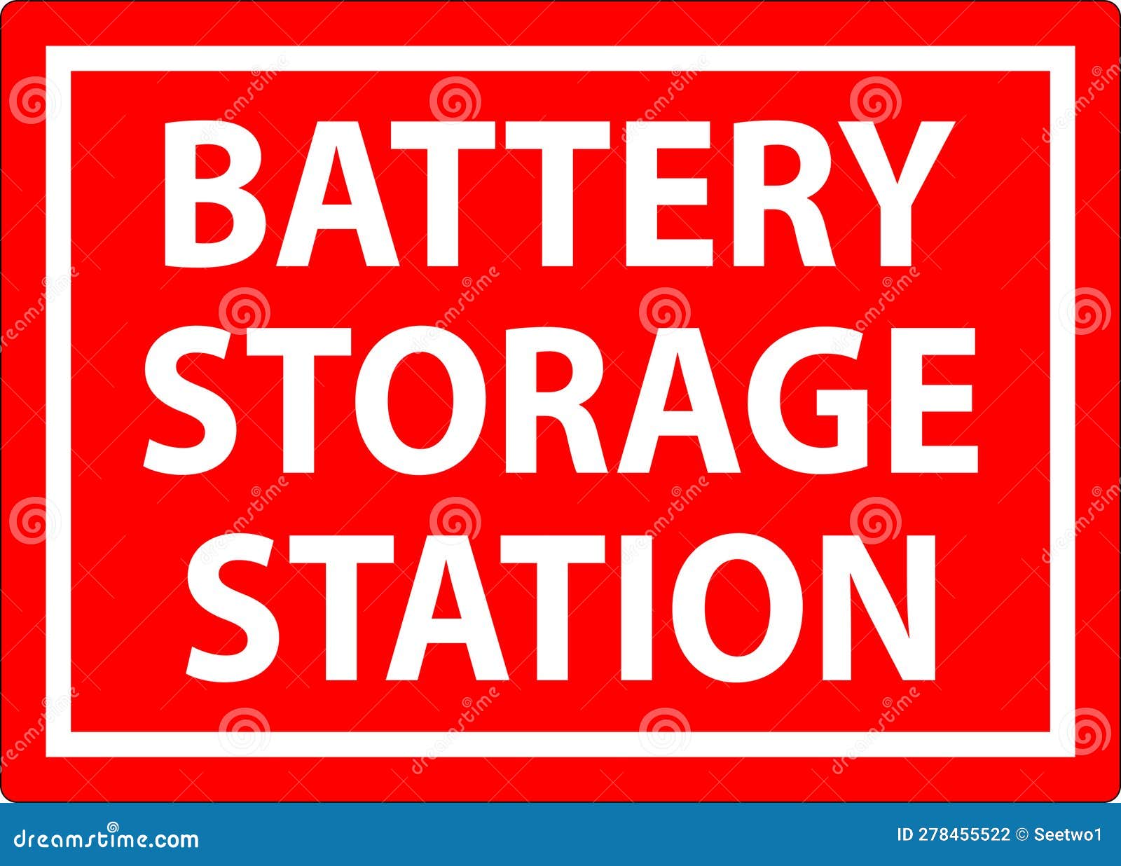 Battery Charging Area Sign Battery Storage Station Stock Vector ...
