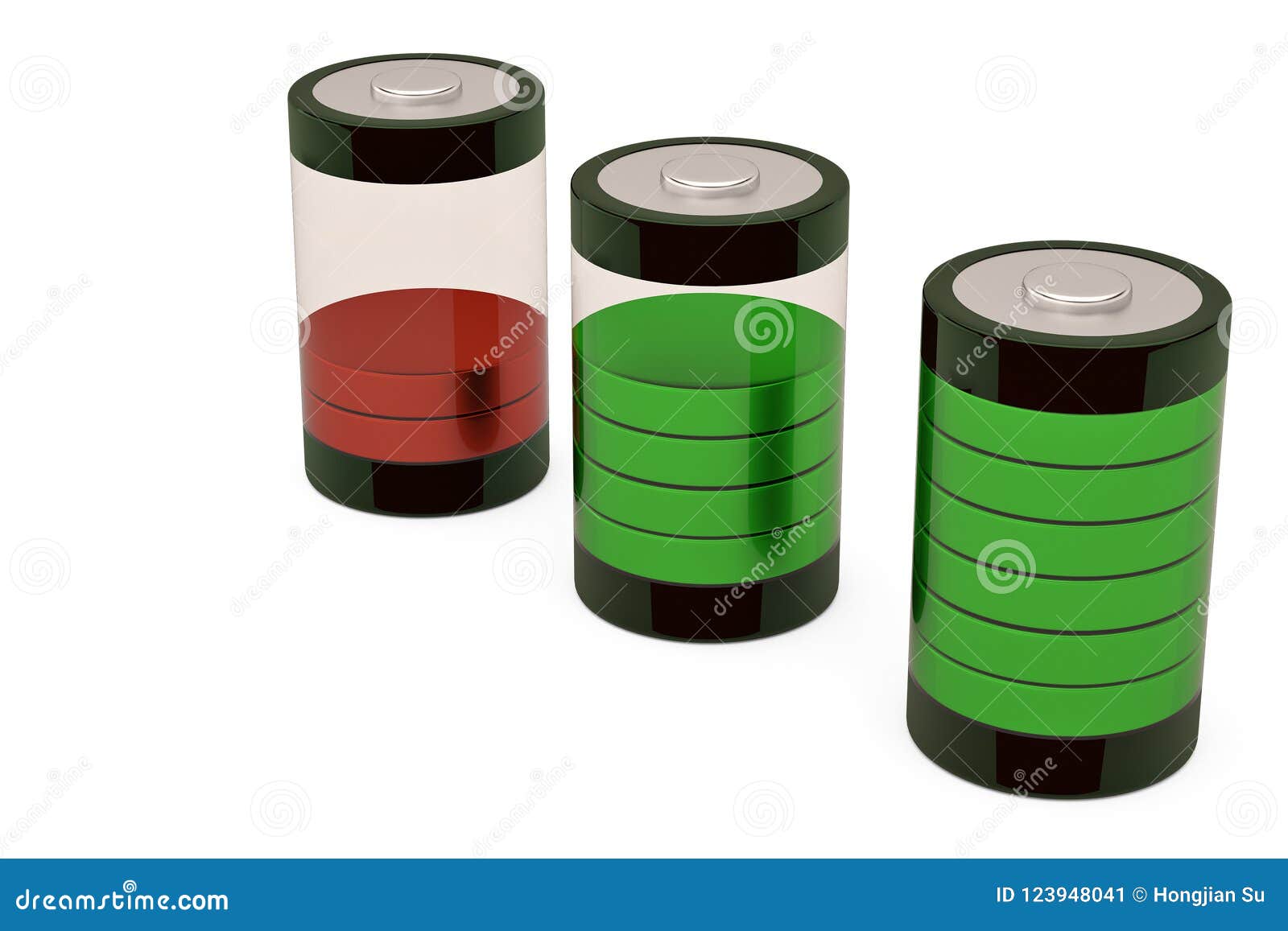 Battery Charging Battery Full and Empty Energy Isolated on White Stock ...