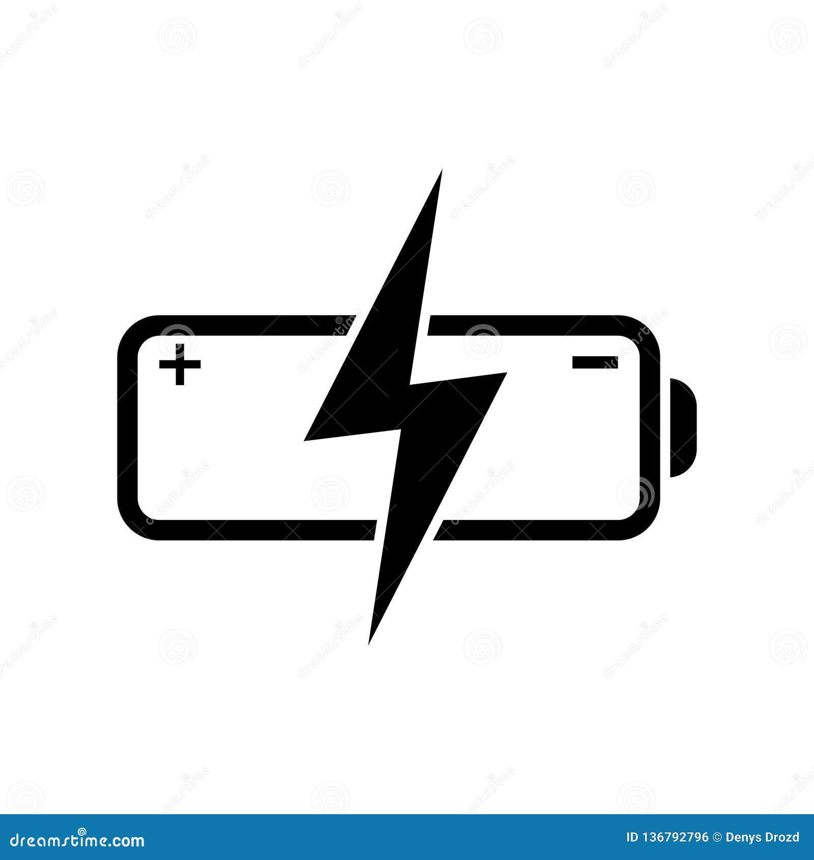 Battery Charging Icon, Battery, Charger Vector Illustration Icon. Stock ...