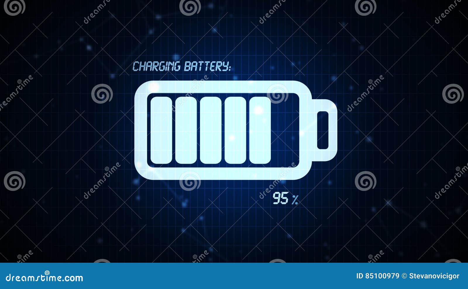 Battery Charging Icon Illustration, Rechargeable Energy Power Co Stock ...