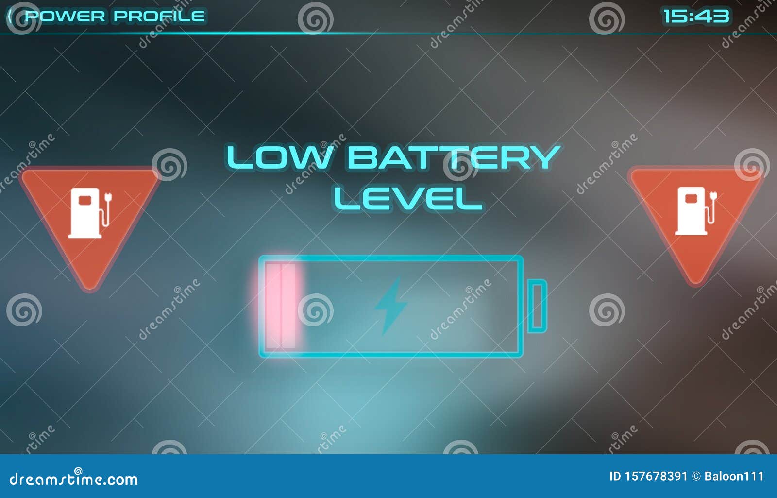 Battery Charging Interface for Car Computer Screen Stock Illustration ...