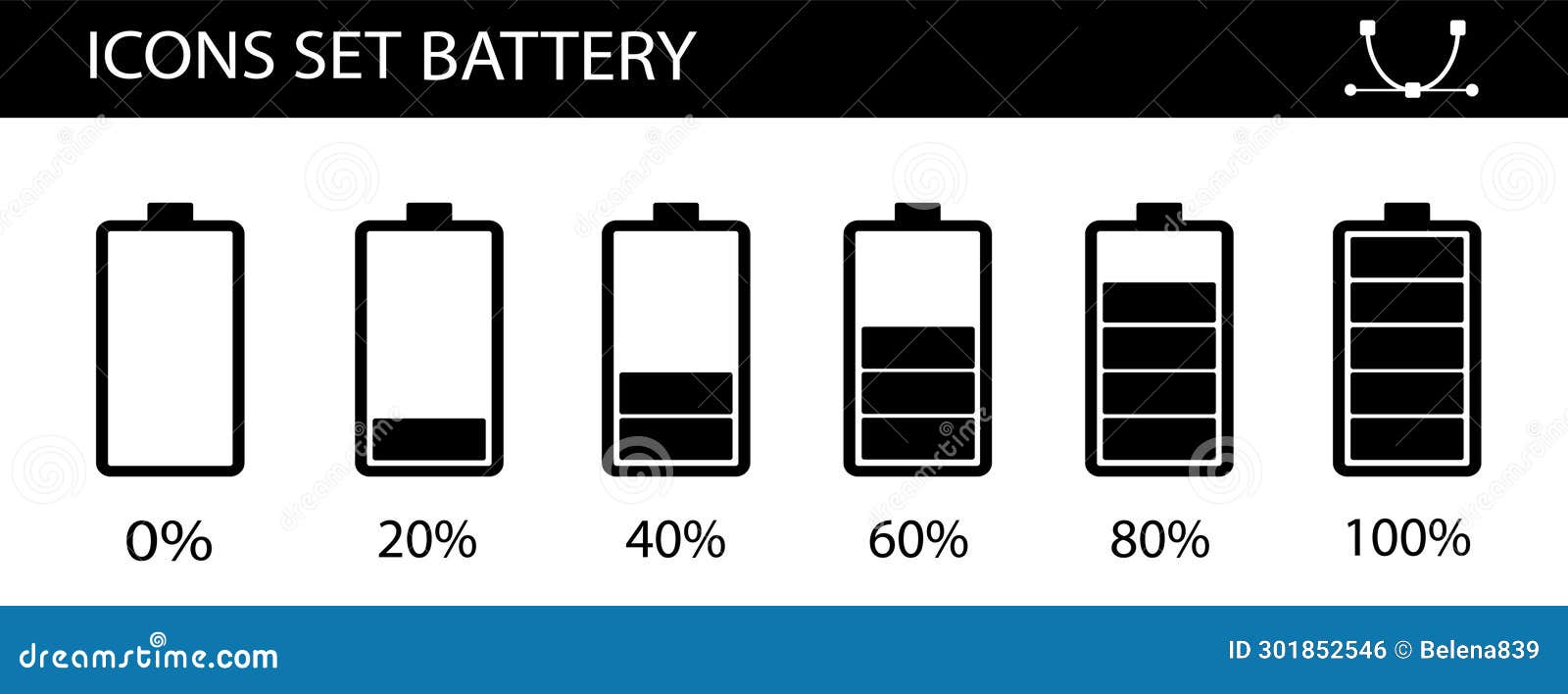 Battery Charging Linear Icons Set. Battery Level Indicators. Low ...