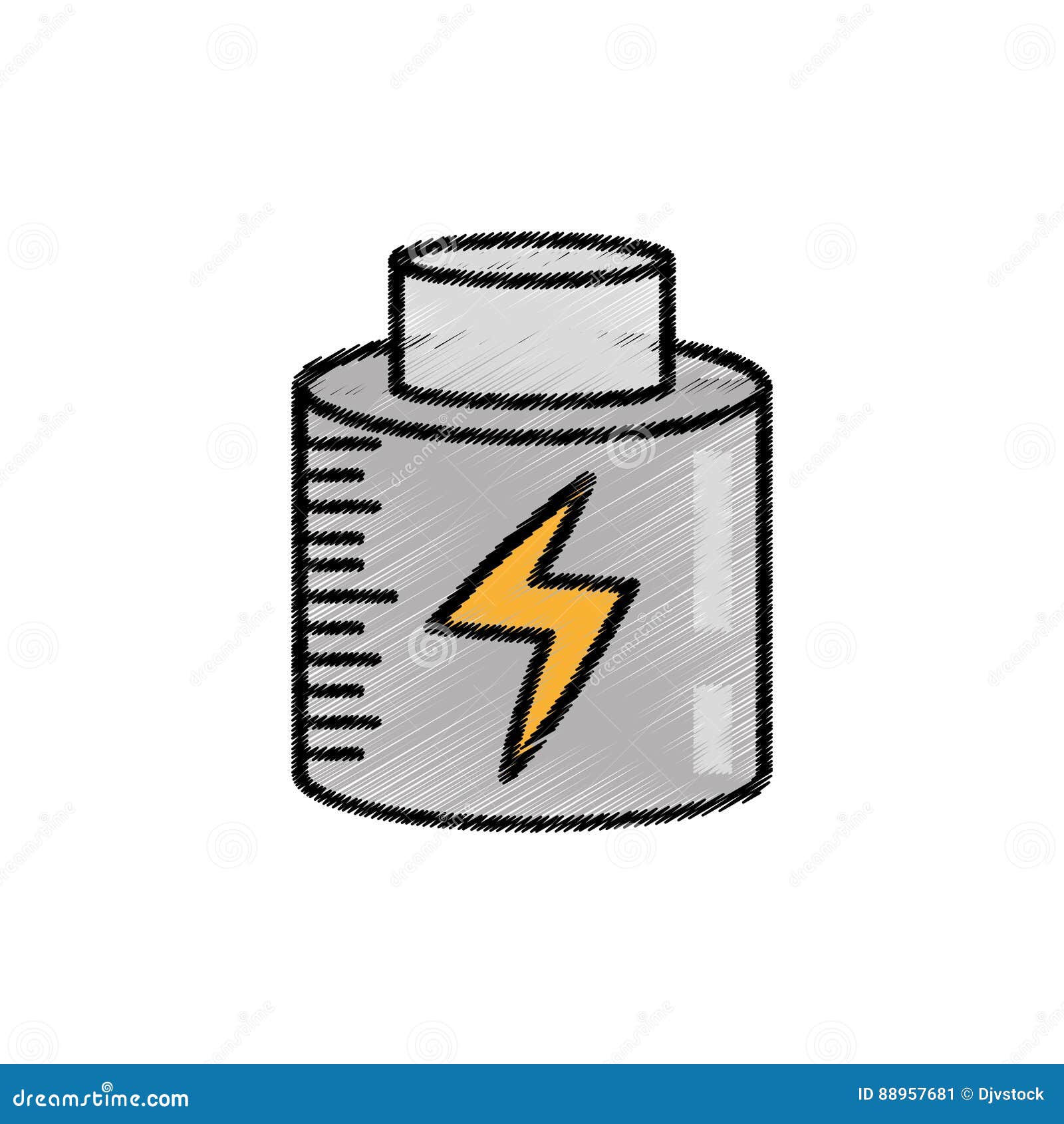 Battery Charging Power Sketch Stock Illustration - Illustration of ...