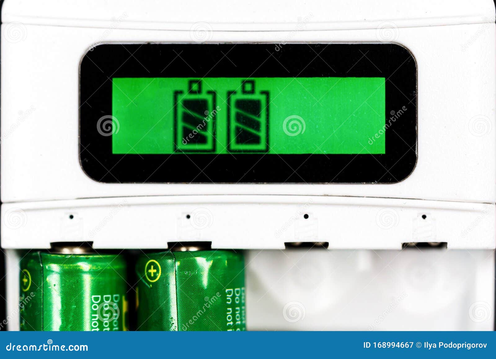 Battery Charging Process. Green Screen with Battery Indicator. Battery ...