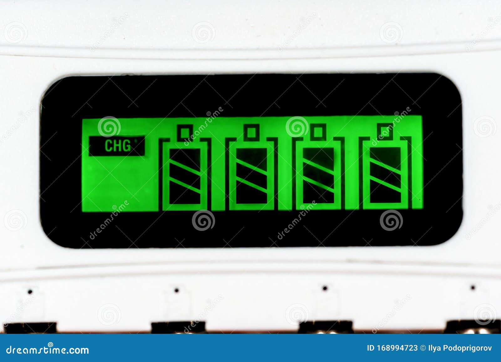 Battery Charging Process. Green Screen with Battery Indicator. Battery ...