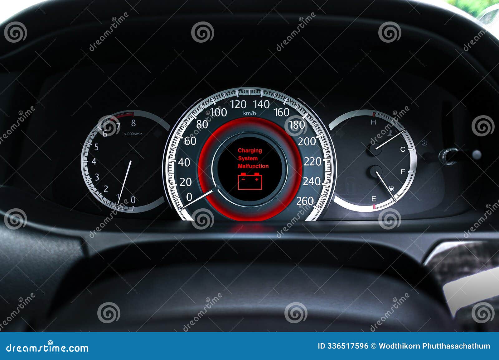 A Car Battery Charging System Malfunction Symbol Stock Photo - Image of ...