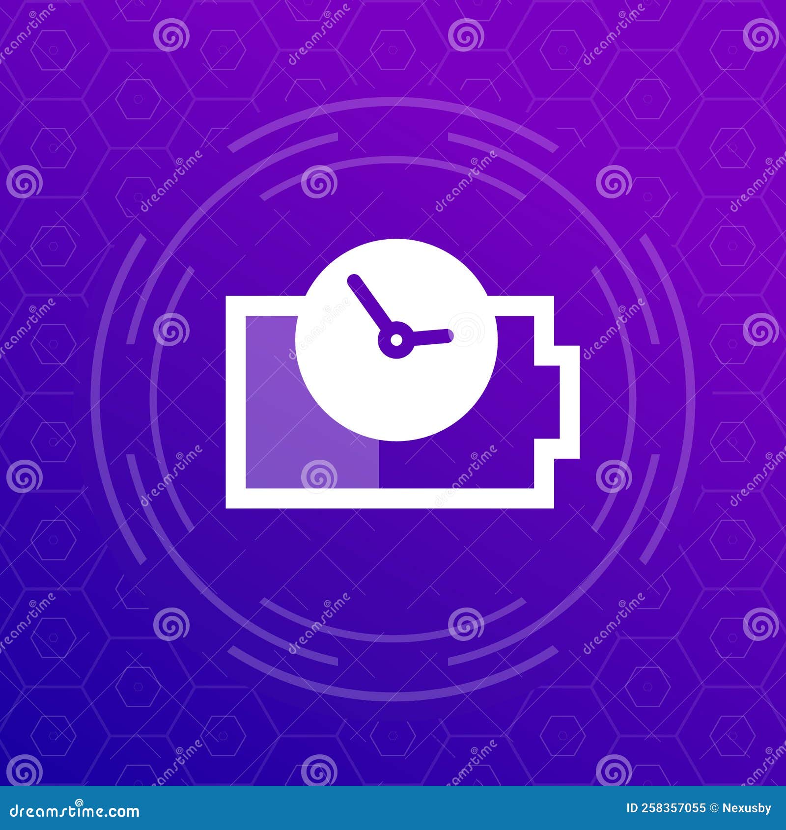 Battery Charging Time Icon, Vector Design Stock Vector - Illustration ...
