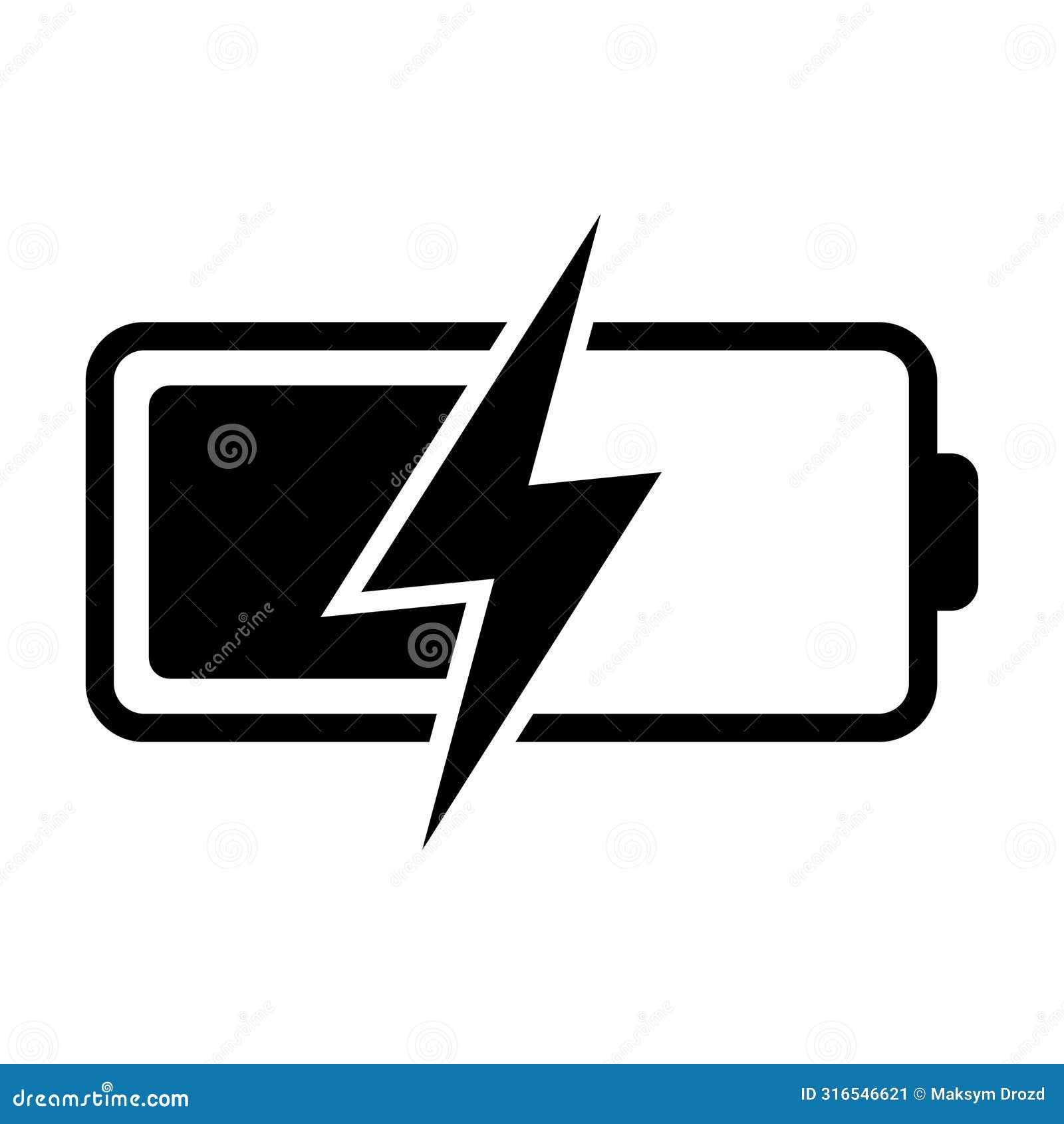 Battery charging UI icon stock vector. Illustration of percent - 316546621