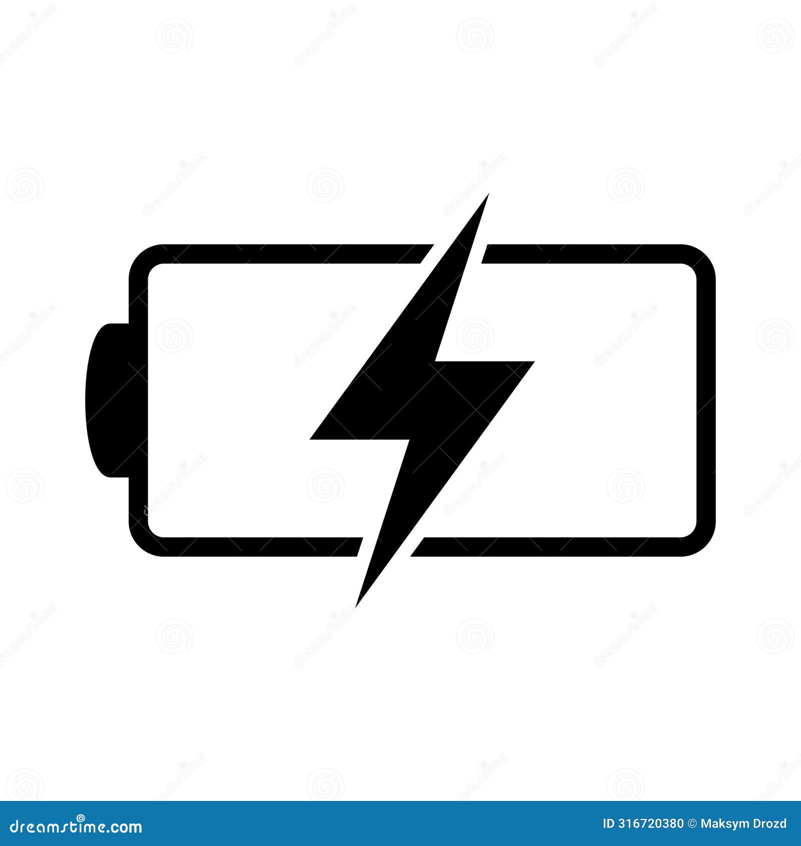 Battery charging UI icon stock vector. Illustration of electricity ...