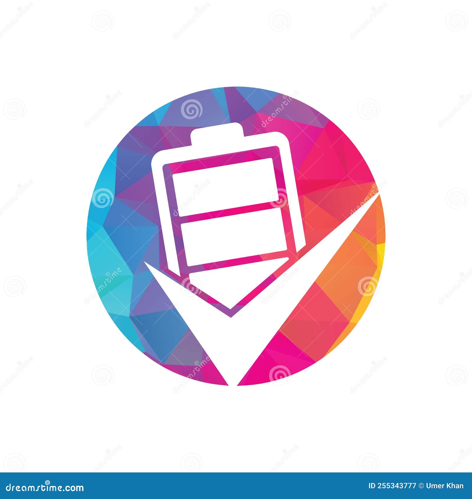 Battery Check Vector Logo Design Template. Stock Vector - Illustration ...