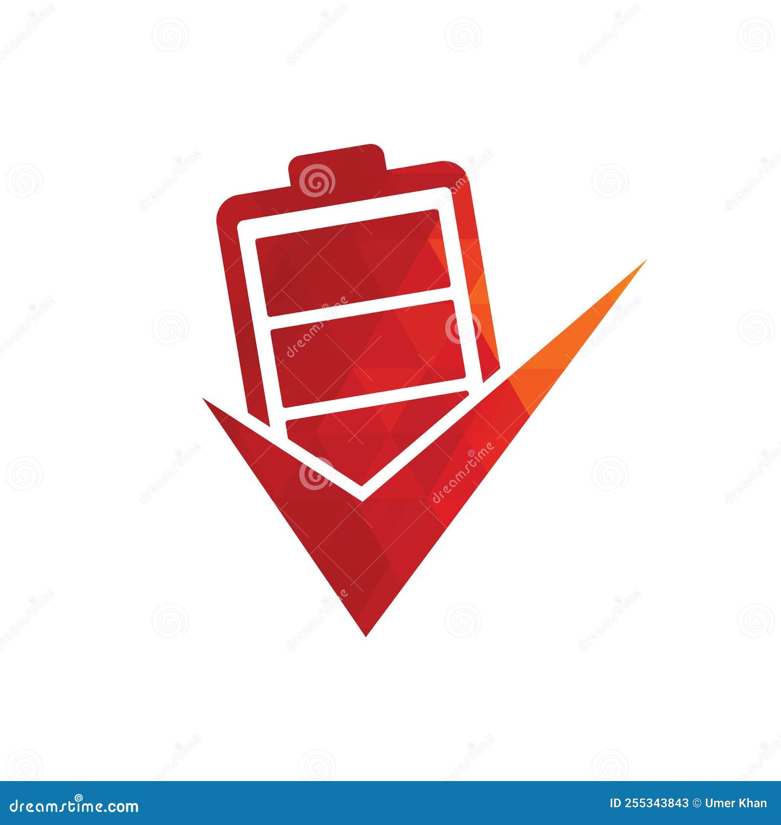 Battery Check Vector Logo Design Template. Stock Vector - Illustration ...