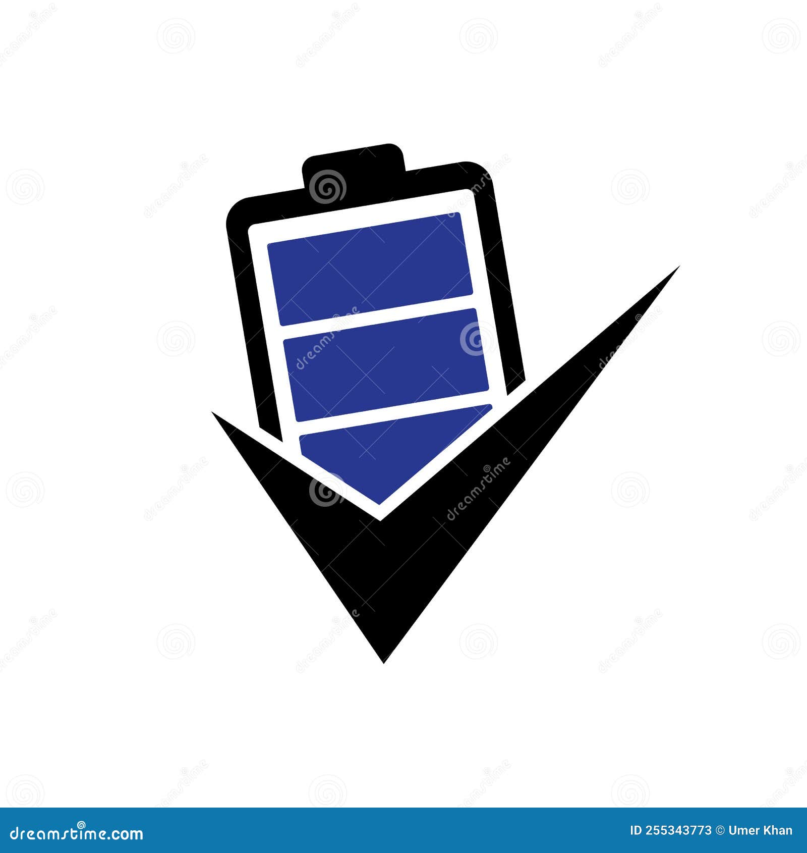 Battery Check Vector Logo Design Template. Stock Vector - Illustration ...