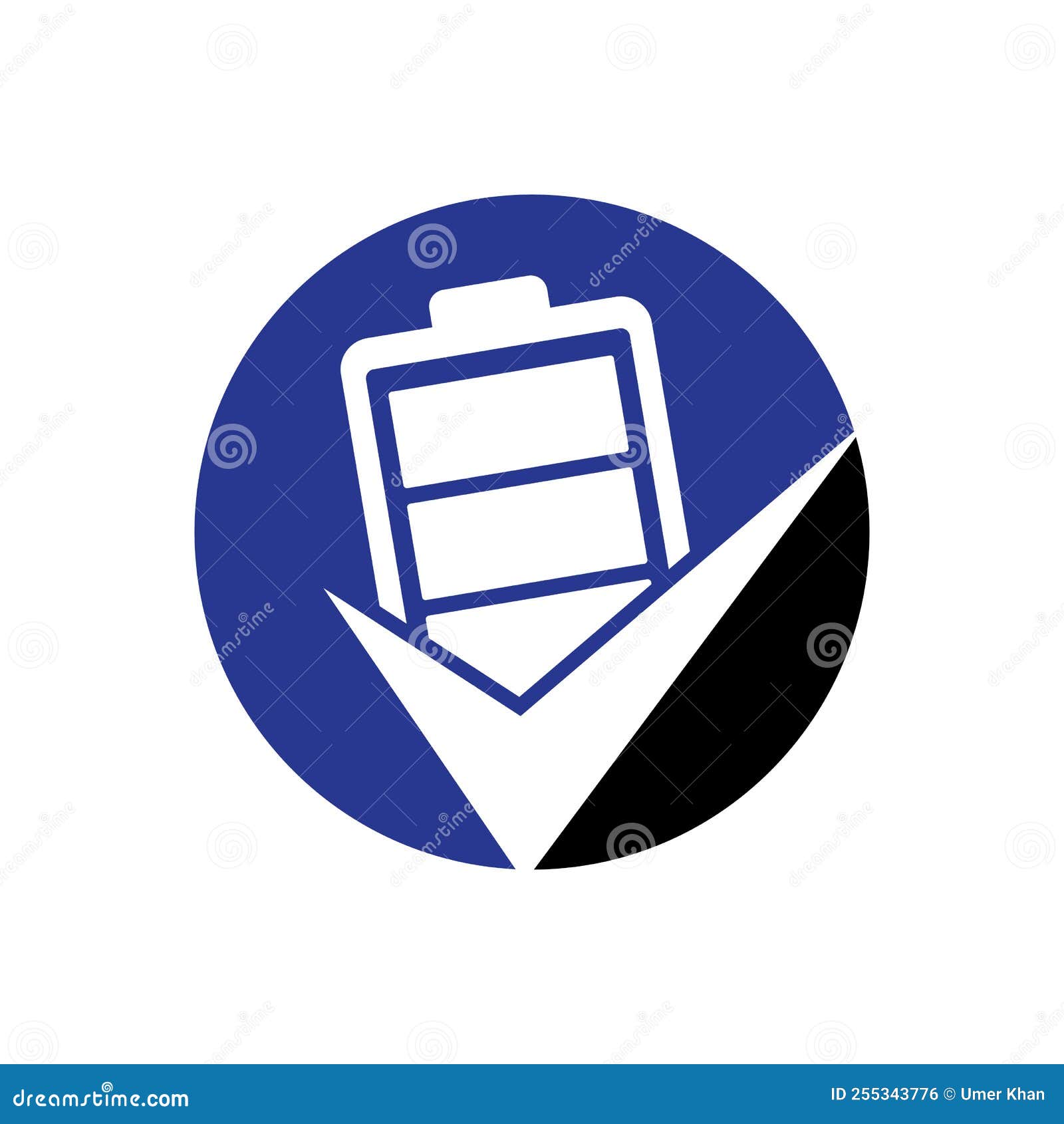 Battery Check Vector Logo Design Template. Stock Vector - Illustration ...