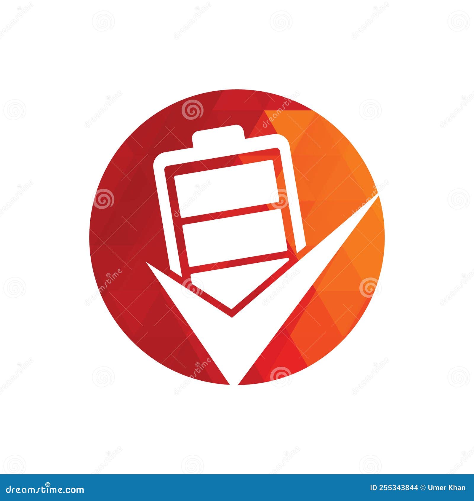 Battery Check Vector Logo Design Template. Stock Vector - Illustration ...